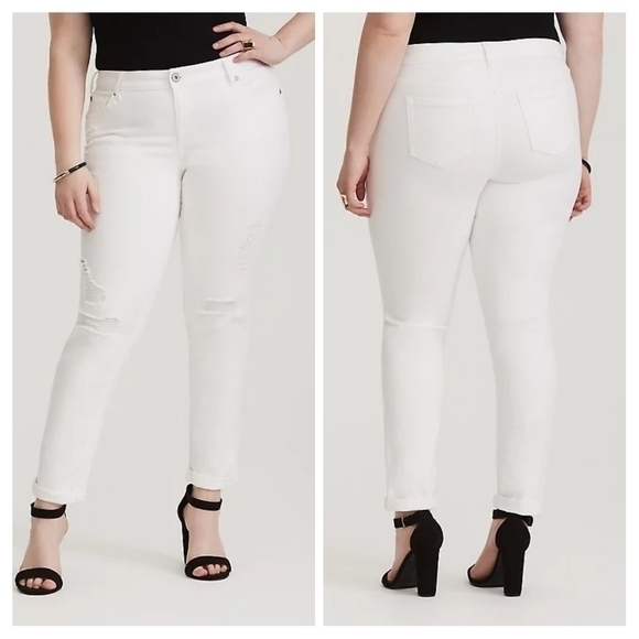 torrid | Jeans | Torrid Boyfriend Jean Vintage Stretch White | Poshmark